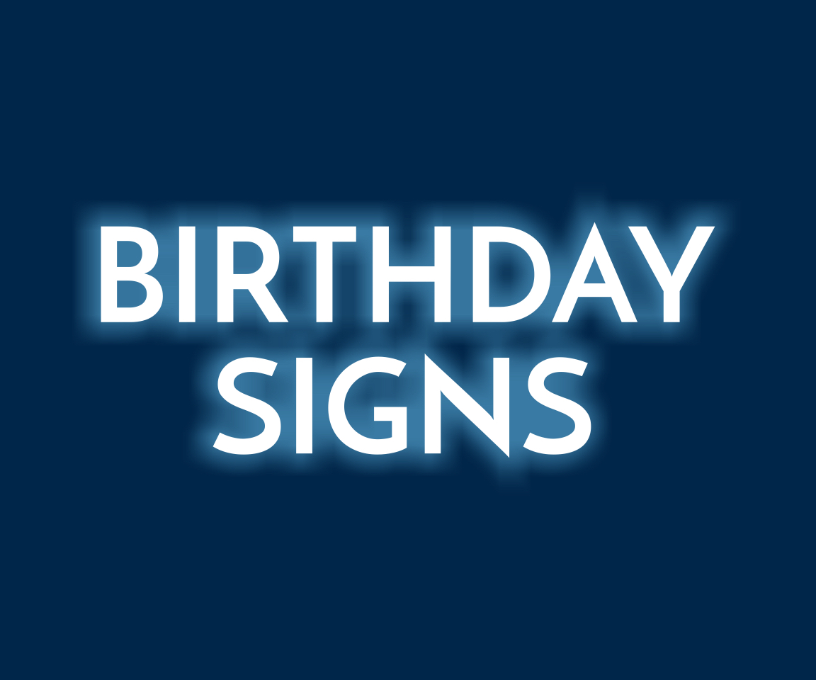 birthday signs and banners