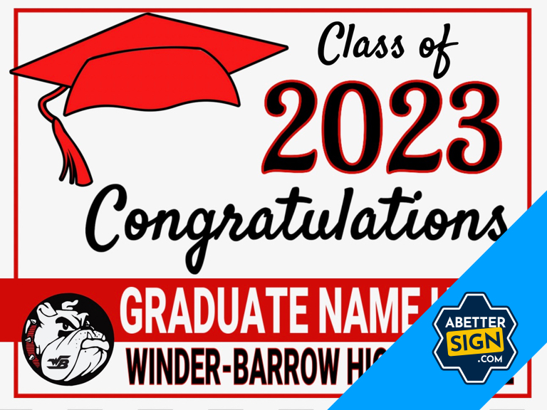 Winder-Barrow Grad Signs | FREE SHIPPING | A Better Sign
