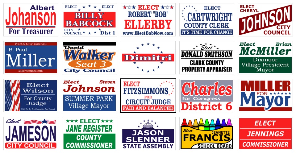Political Yard Signs | Campaign Yard Signs | A Better Sign